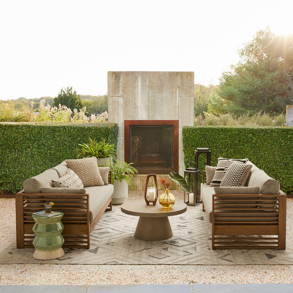 Santa Fe Slatted Garden Sofa West Elm UK